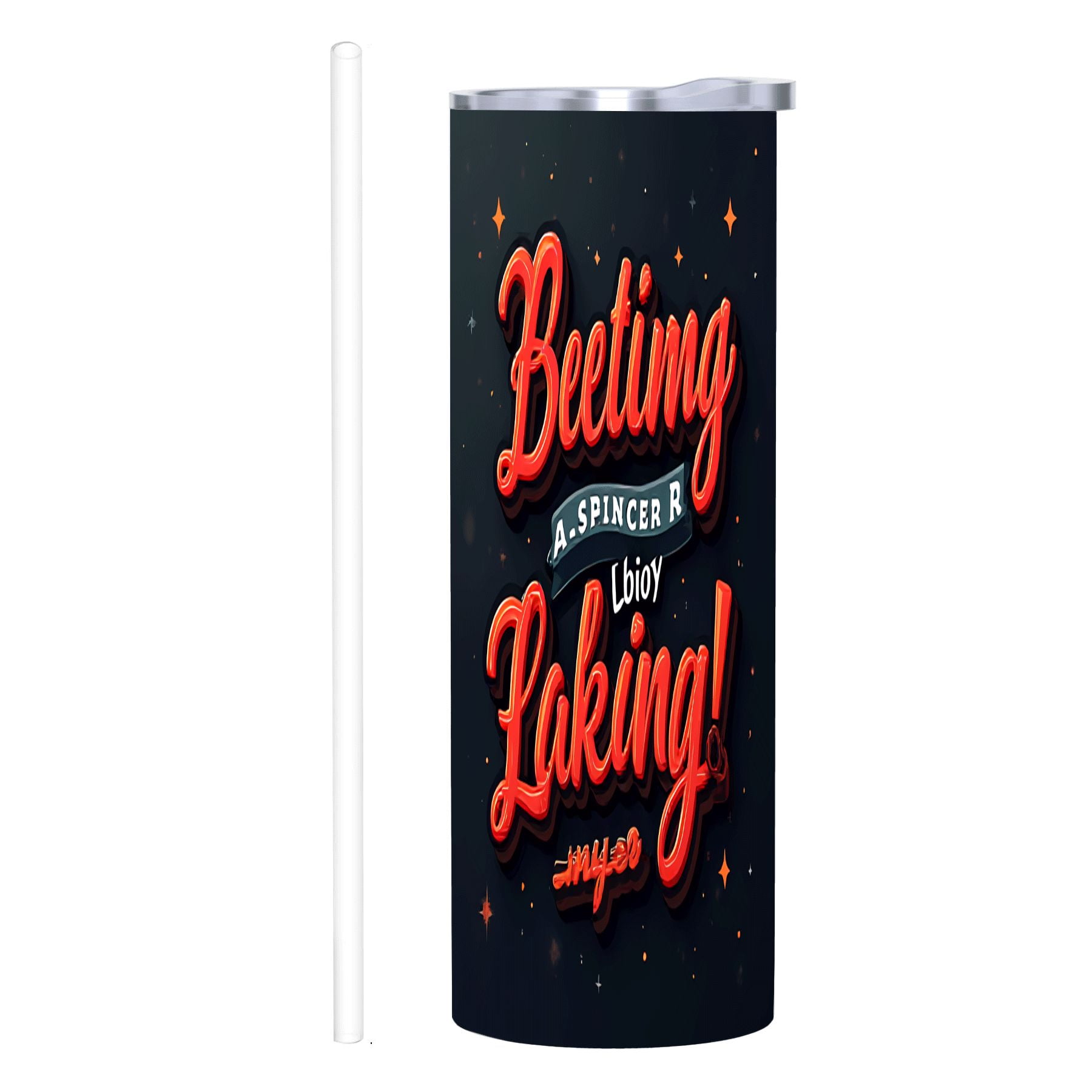 20 oz Stainless Steel Insulated Tumbler with Metallic Lid Starry ...