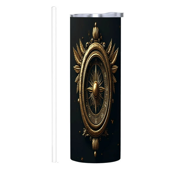20 oz Stainless Steel Insulated Tumbler with Ornate Design Double Wall ...