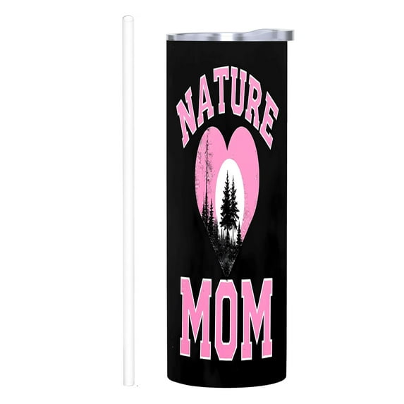 20 oz Stainless Steel Insulated Tumbler with Pink Heart Tree & Moon ...