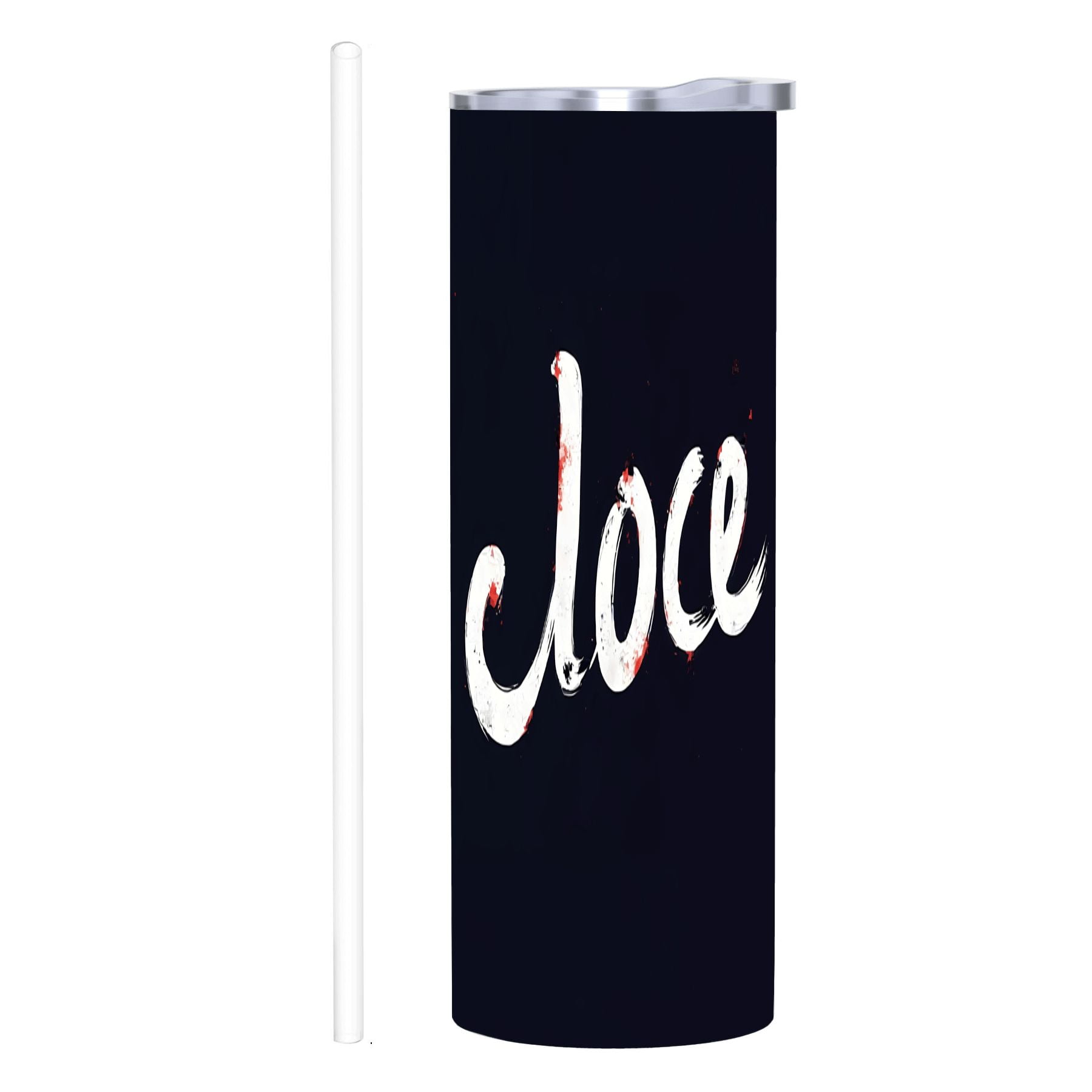 20 oz Stainless Steel Insulated Tumbler with Screw - On Lid & Straw ...