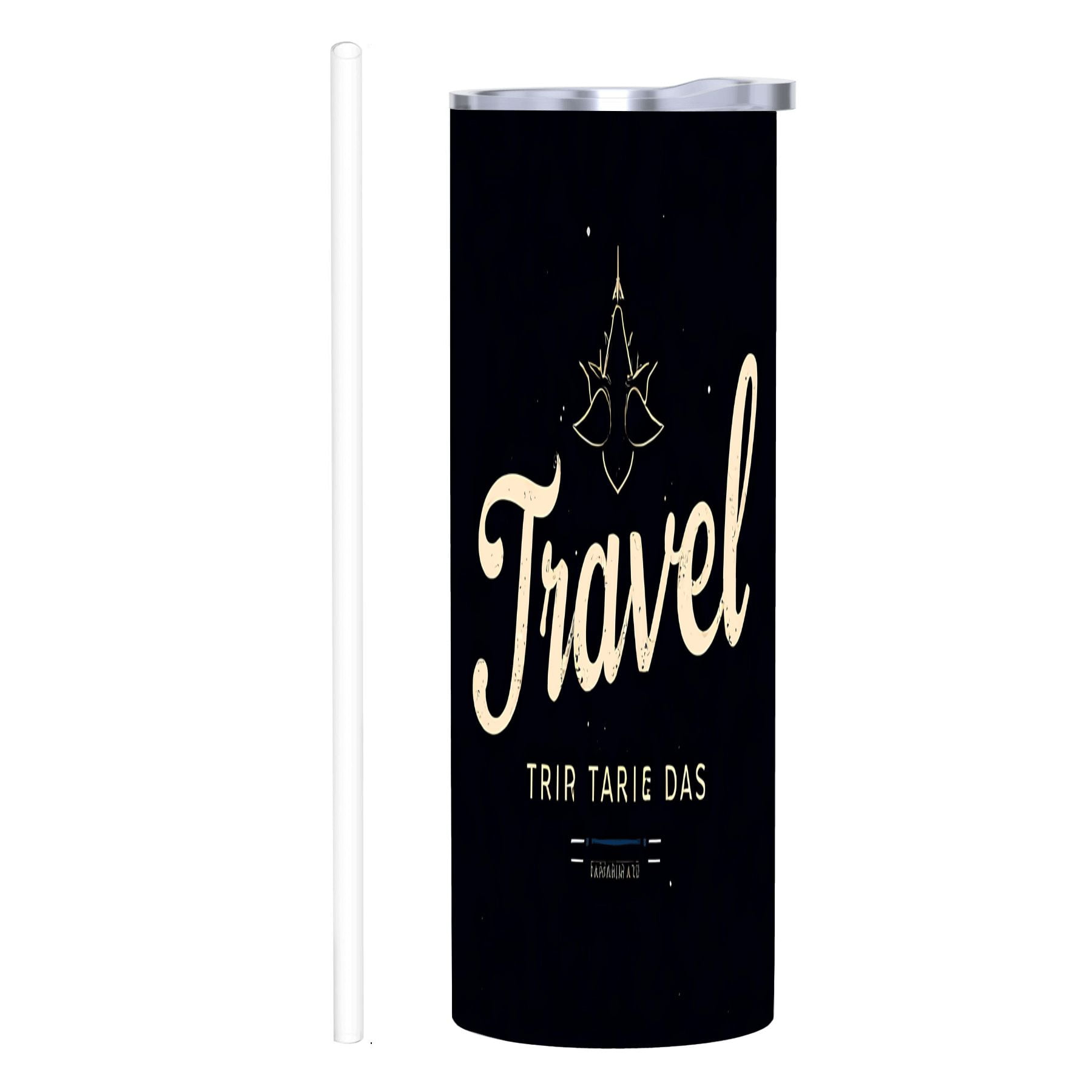 20 oz Stainless Steel Insulated Tumbler with Silver Lid Cursive ...