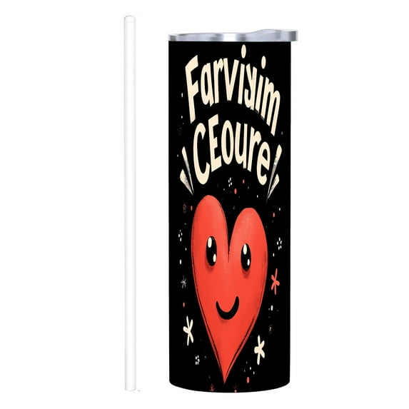 20 oz Stainless Steel Insulated Tumbler with Silver Lid Design Stars ...