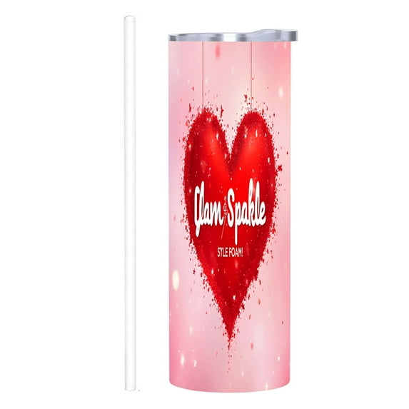 20 oz Stainless Steel Insulated Tumbler with Silver Lid Sparkling Stars ...