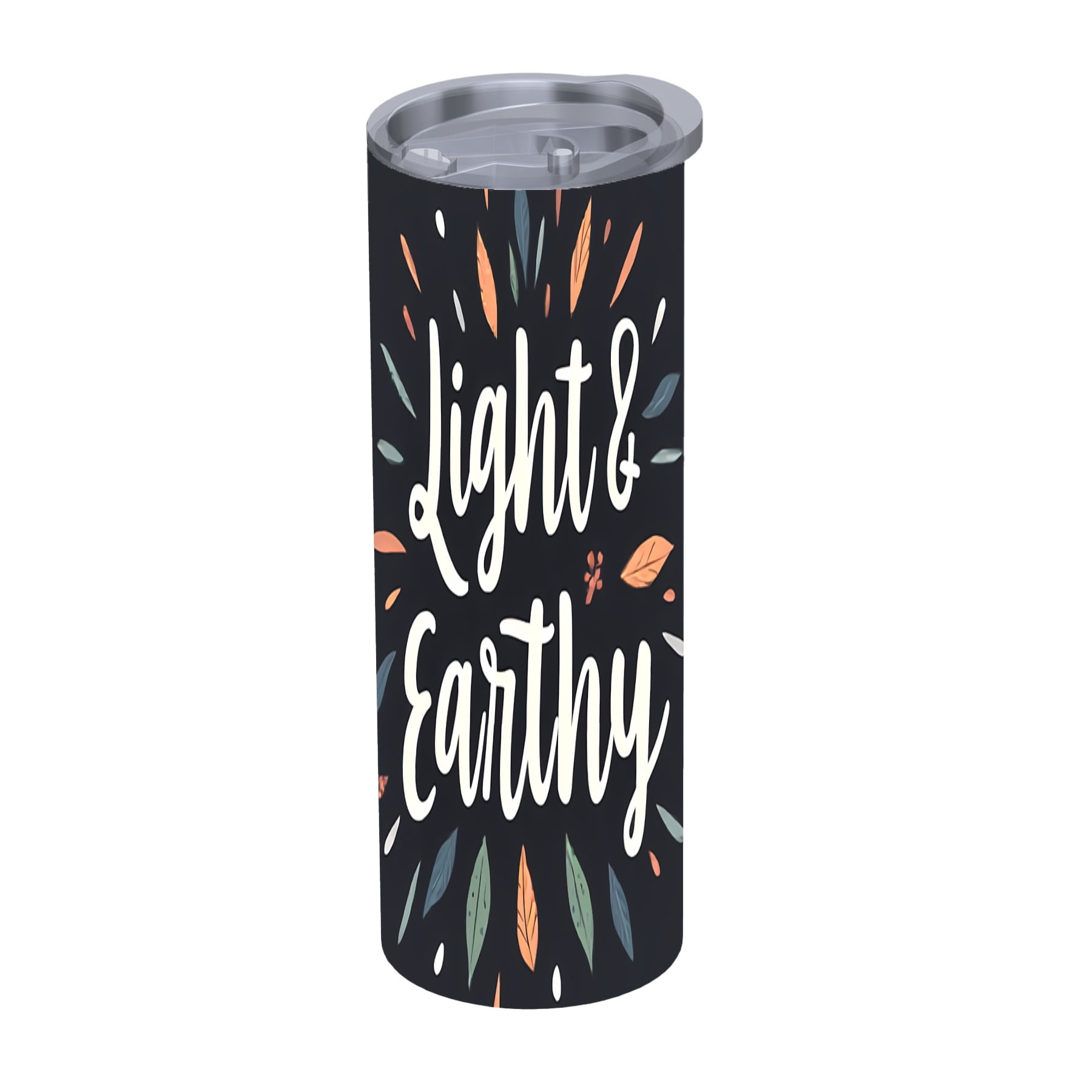 20 oz Stainless Steel Insulated Tumbler with Silver Lid & Straw ...