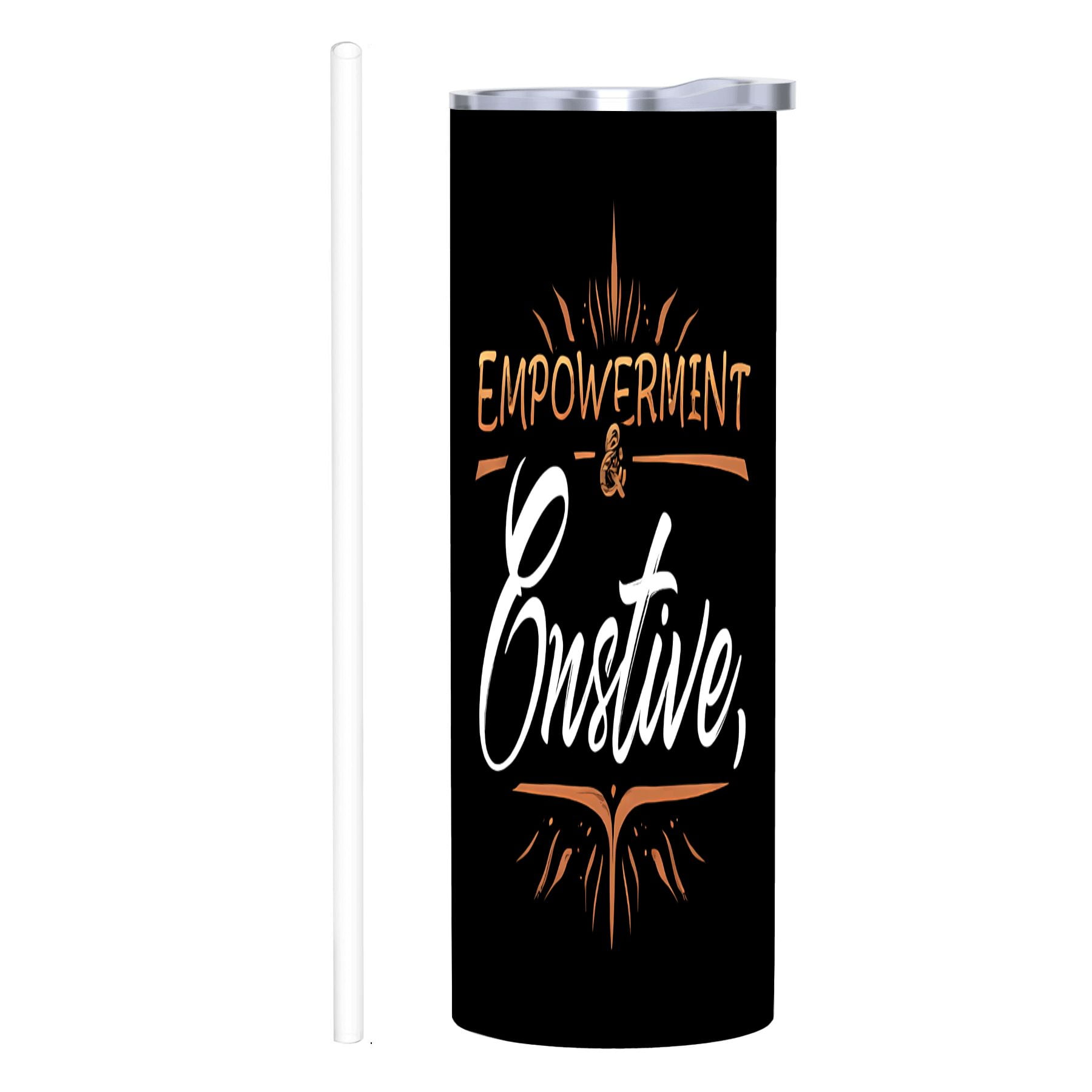 20 oz Stainless Steel Insulated Tumbler with Silver Lid & Straw ...