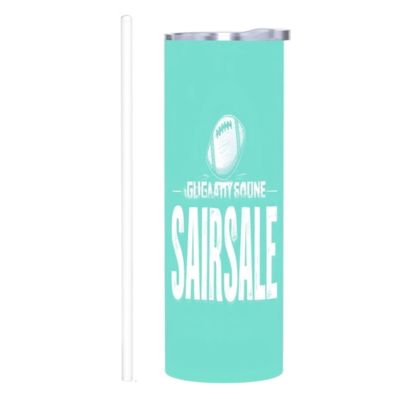 20 oz Stainless Steel Insulated Tumbler with Silver Lid Turquoise ...