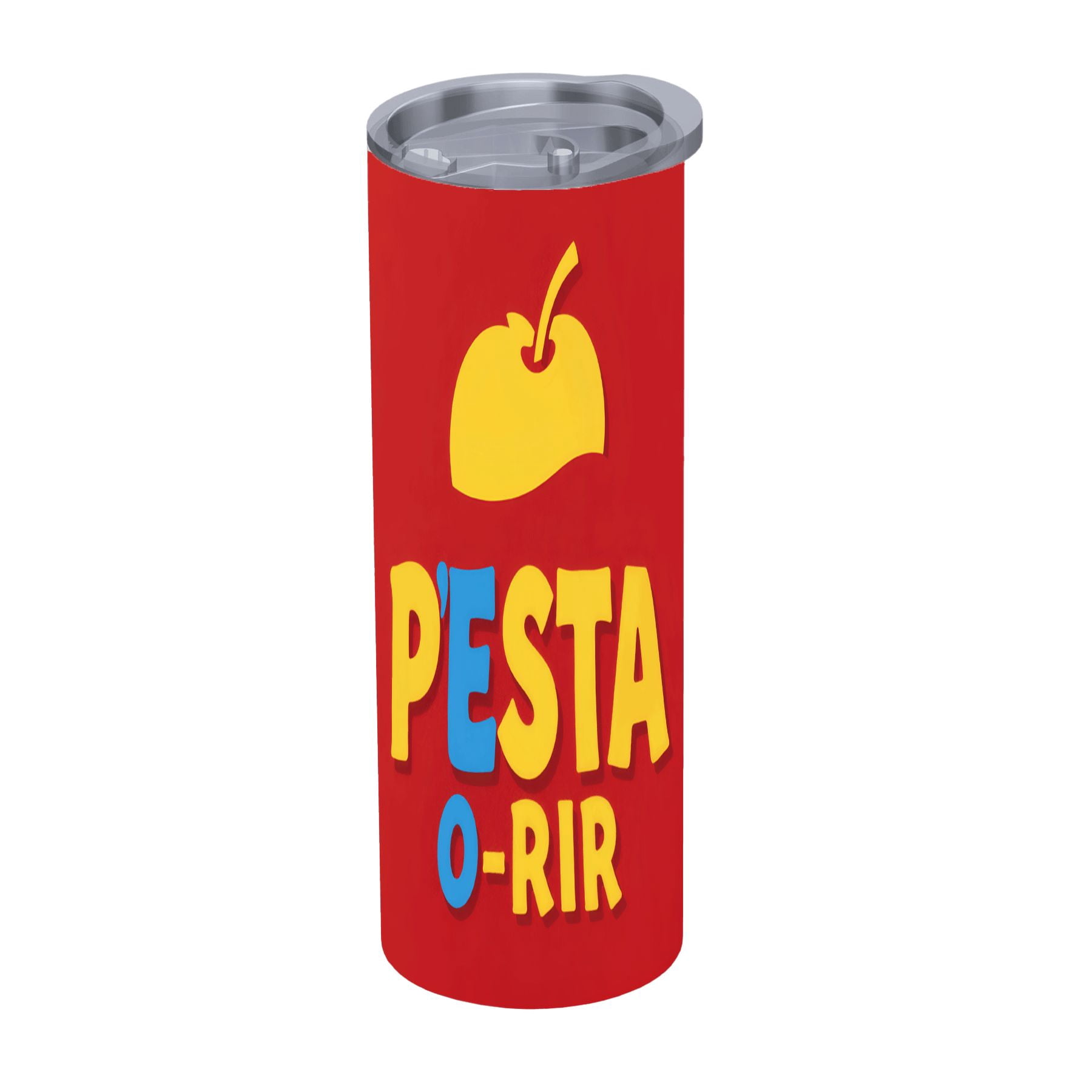 20 oz Stainless Steel Insulated Tumbler with Silver Lid Yellow Cherry ...