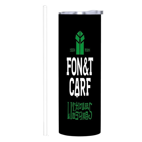20 oz Stainless Steel Insulated Tumbler with Stylish Green Tree Double ...