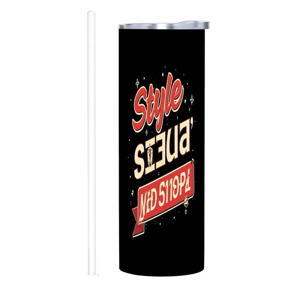 20 oz Stainless Steel Insulated Tumbler with Stylish Red ' Style ...