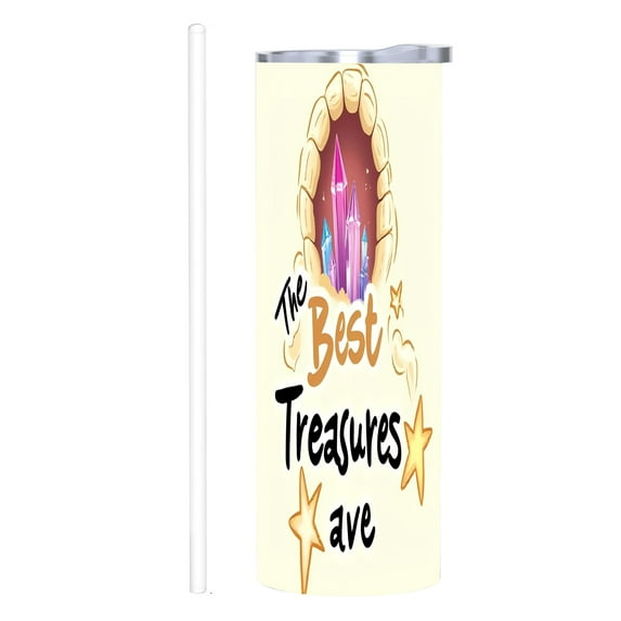 20 oz Stainless Steel Insulated Tumbler with Whimsical Design Silver ...