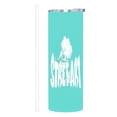 20 oz Turquoise Stainless Steel Insulated Tumbler with Silver Lid Tree ...