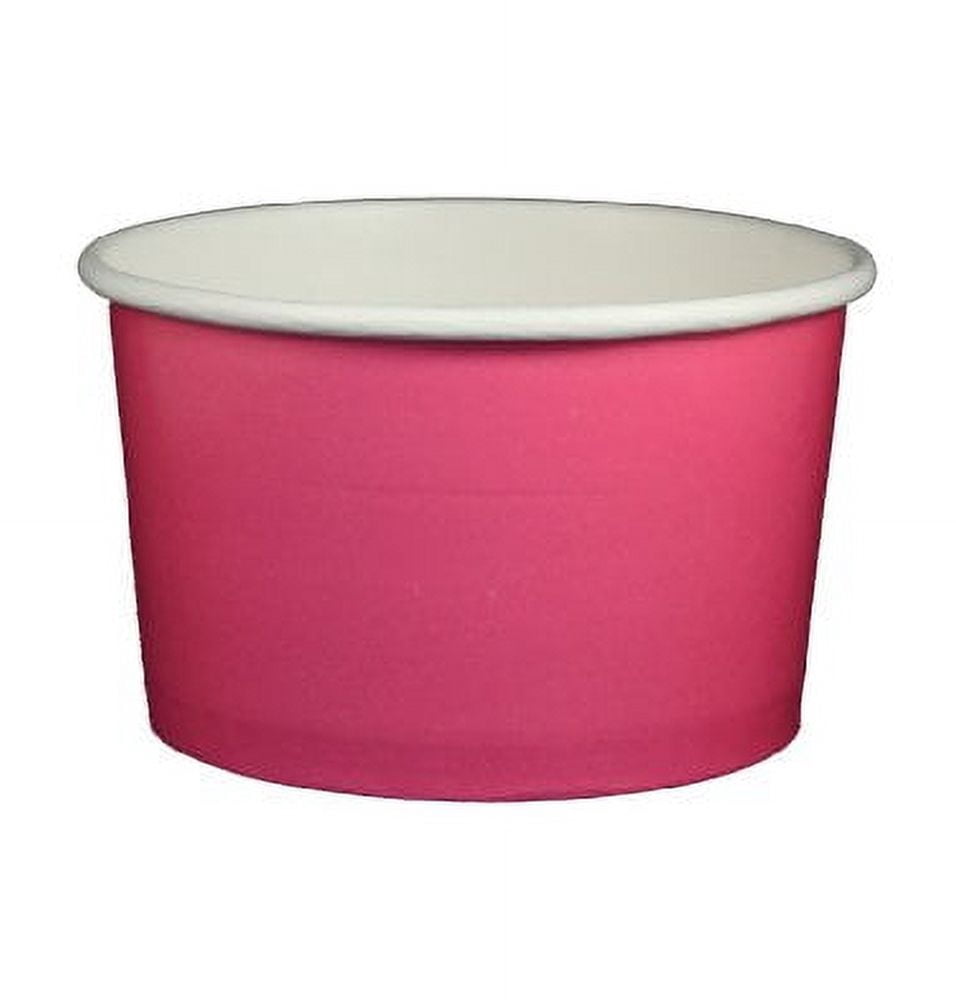 20 oz Yogurt Paper Cups- 600 Count (Solid Pink) - Walmart.com