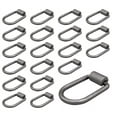 20 pack 1/2" Heavy Duty Weld-On Extended Forged D Ring w/ Mounting ...