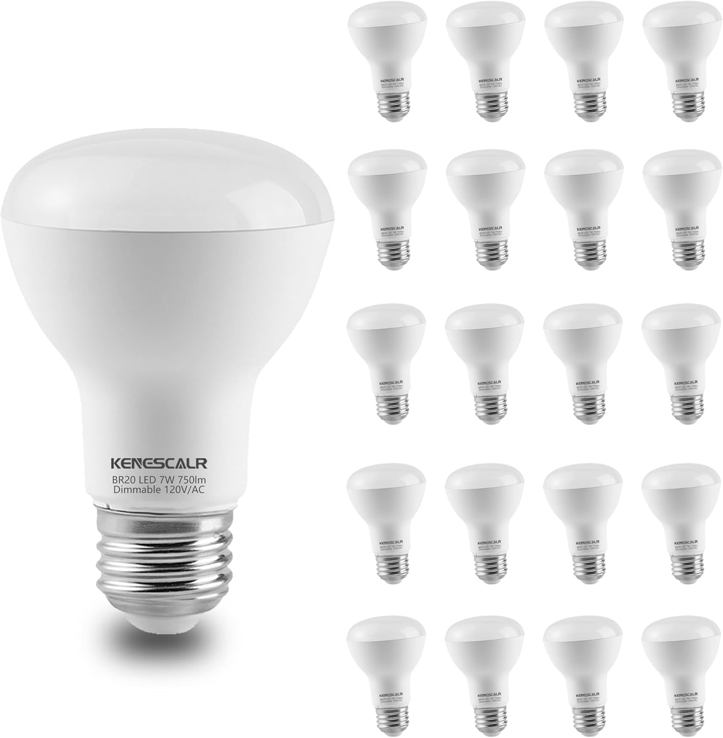 20-pack 20 bulbs 3000 warm white dimmable can lights 75060 equivalent ...