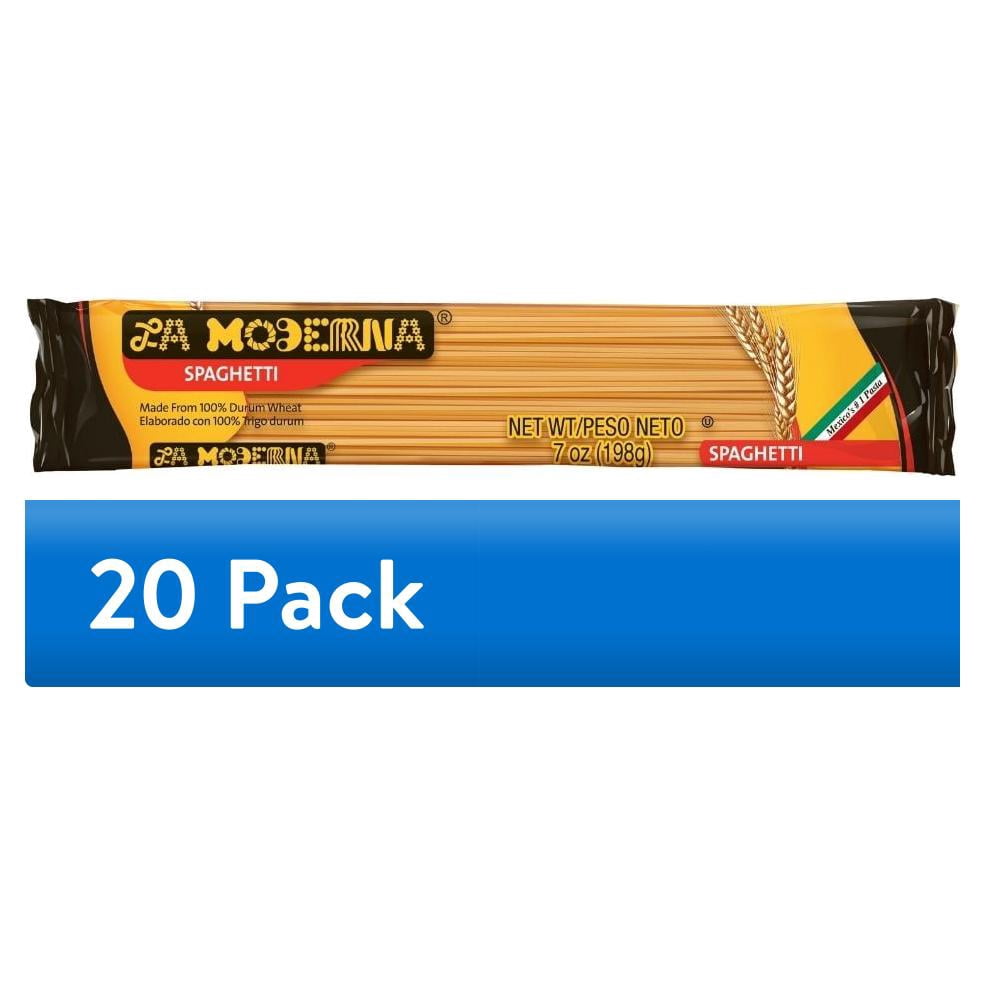 (20 pack) La Moderna, Spaghetti Pasta, Durum Wheat, 16 oz - Walmart.com