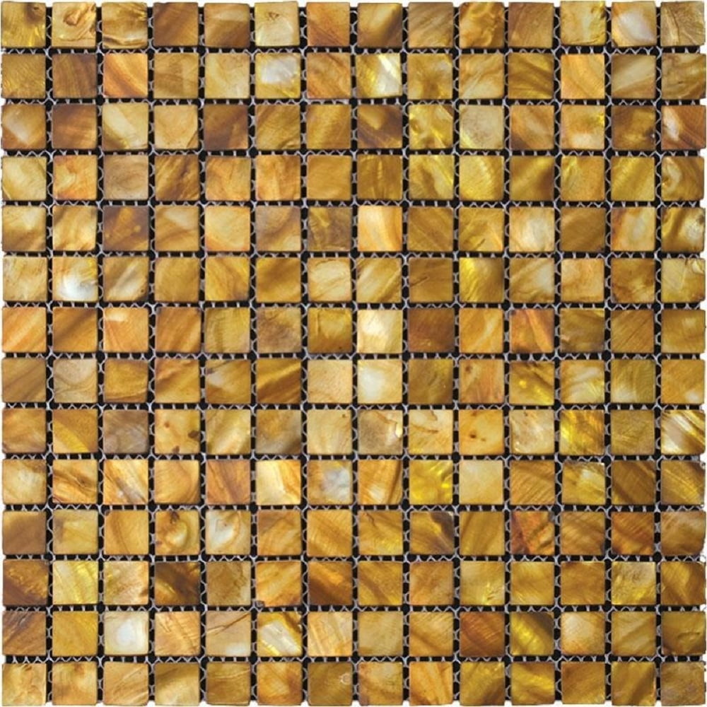 20 pack Light Bronze 12 in. x 12 in. Square Polished Natural Shell ...