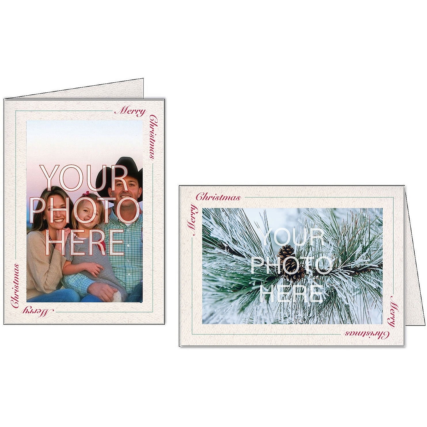 (20 pack) MERRY CHRISTMAS Natural Photo Insert Card sold in 10s - 4x6 ...