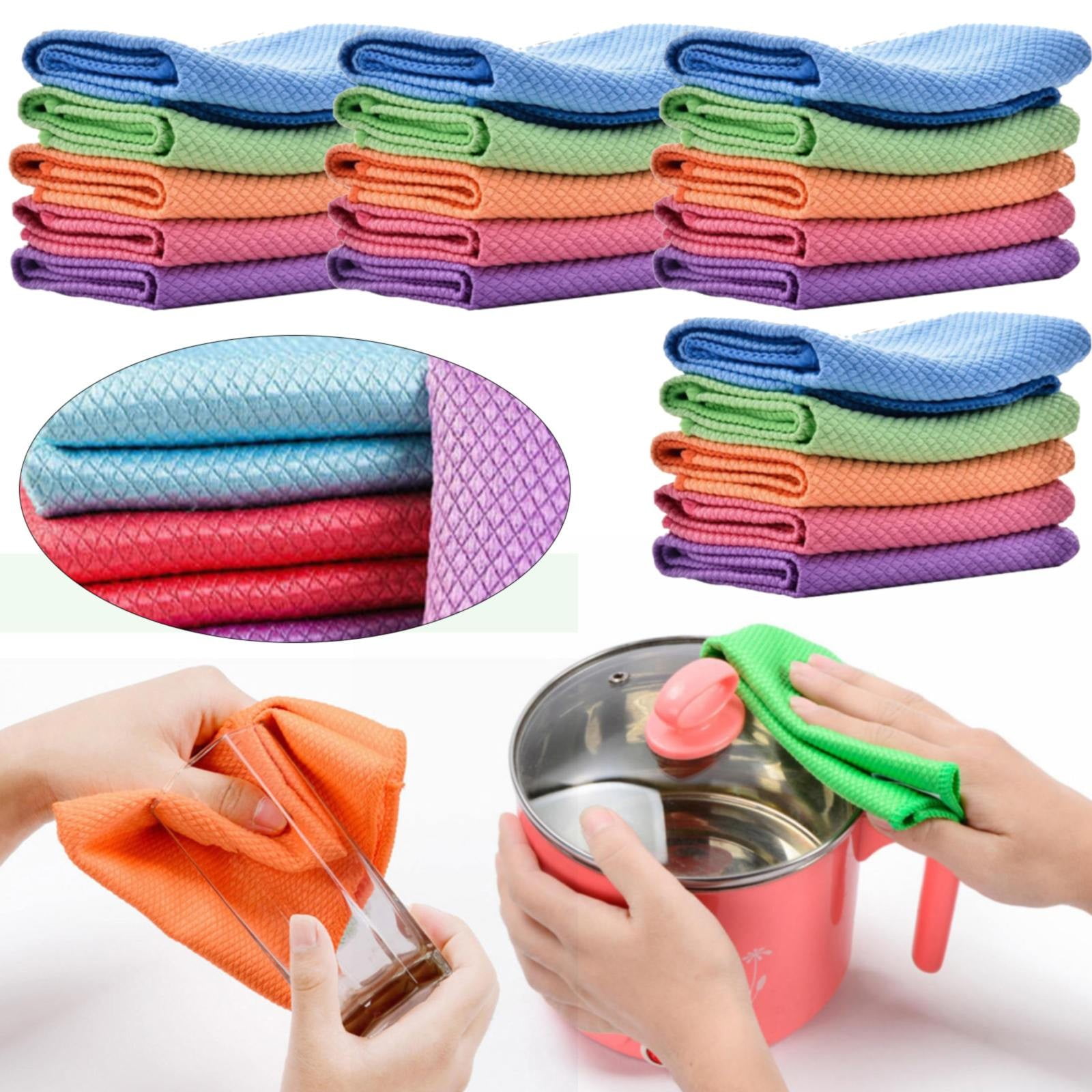 20 packs of easy clean cloths 40 X 30 cm microfiber flannel Reusable ...