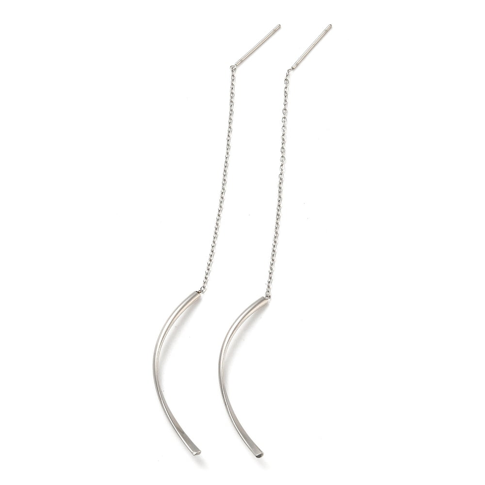20 pair Non-Tarnish 304 Stainless Steel Curved Bar Dangle Stud Earring ...