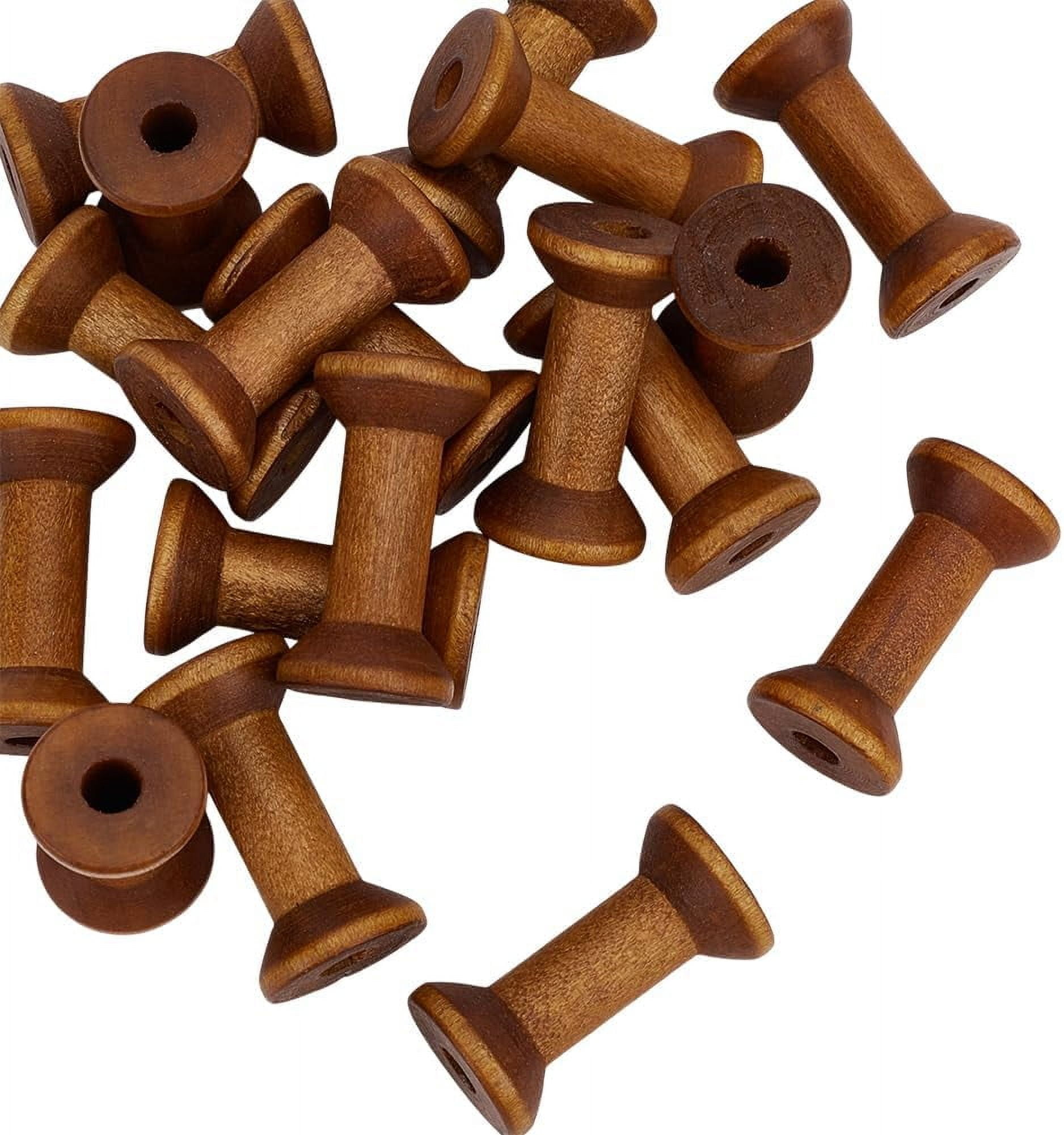 20 pc 20 PCS Wooden Empty Spool Wooden Ribbon Spools Empty Craft Spools ...
