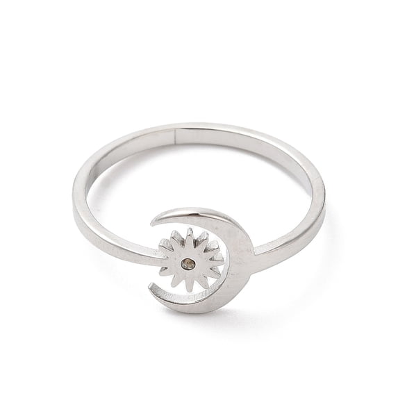 20 pc 304 Stainless Steel Moon & Sun Open Cuff Ring for Women Stainless ...