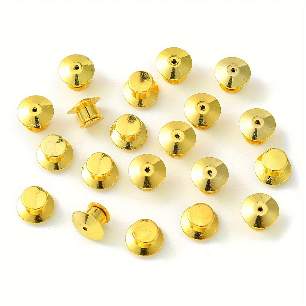 20 pc Alloy Locking Pin Backs Locking Pin Keeper Clasp Cone Shape for ...