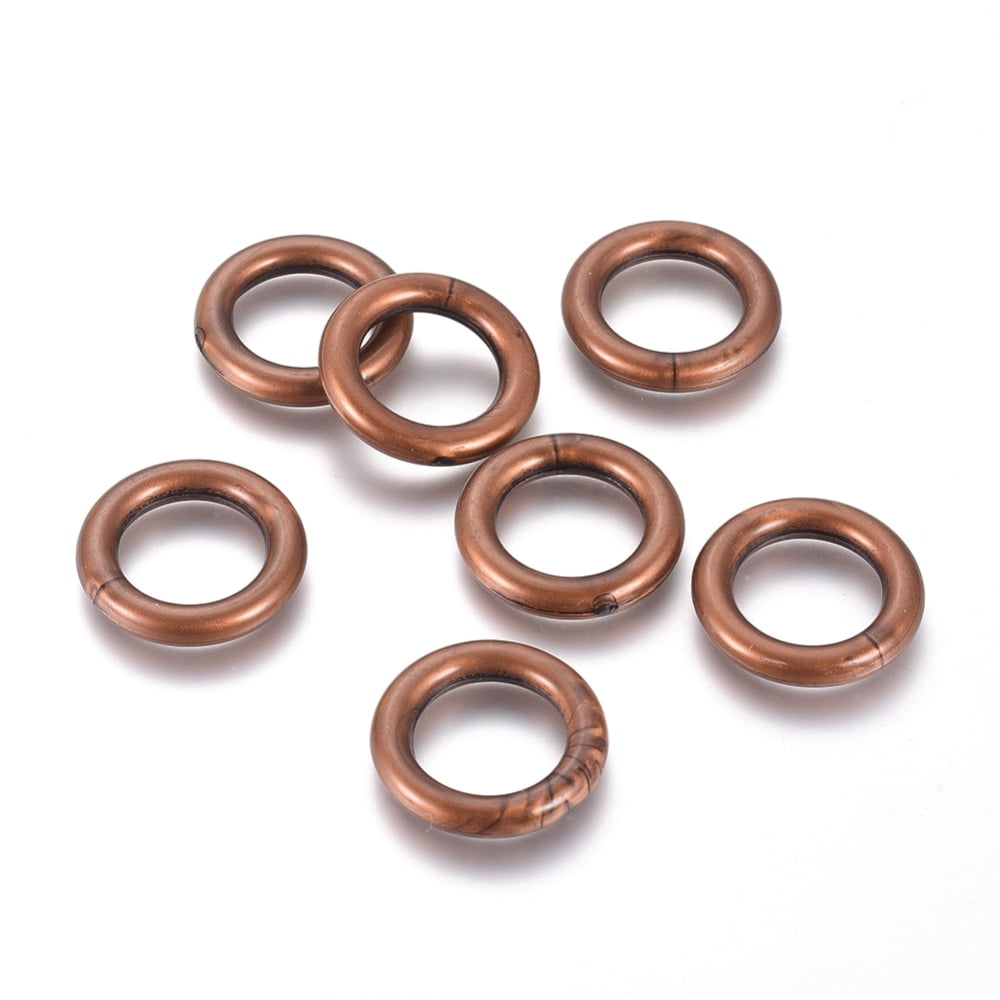 20 pc CCB Plastic Linking Rings Ring Red Copper 22x4mm 14mm Inner ...
