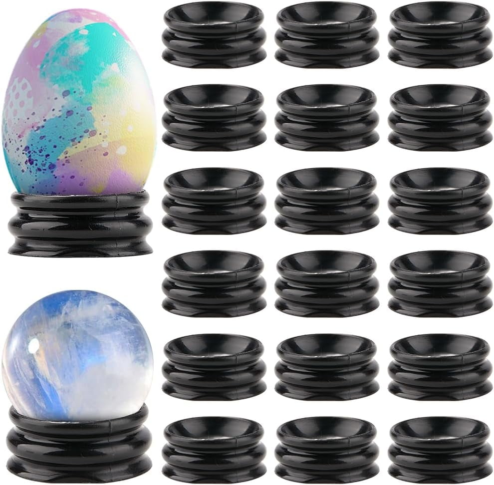 20 pc Flat Round Plastic Display Base Stand Holder for Crystal Ball ...