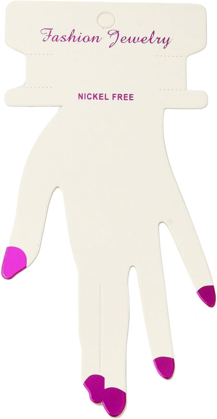 20 pc Hand Shaped Cardboard Paper Bracelet Display Cards WhiteSmoke 17 ...