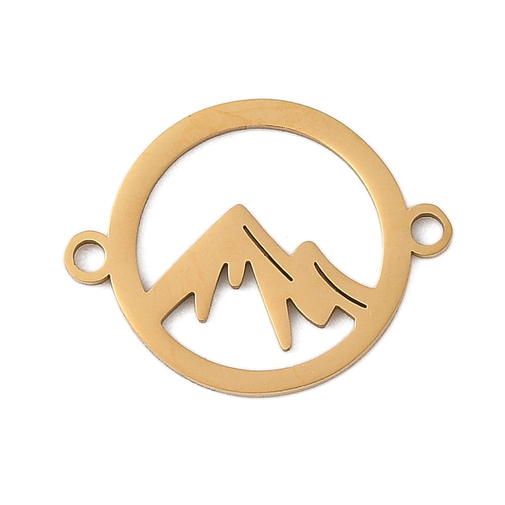 20 pc Ion Plating(IP) 304 Stainless Steel Link Connectors Laser Cut ...