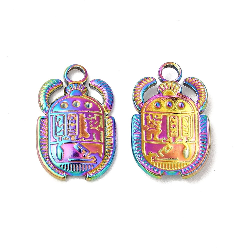 20 pc Ion Plating(IP) 304 Stainless Steel Pendants Beetle Charms ...