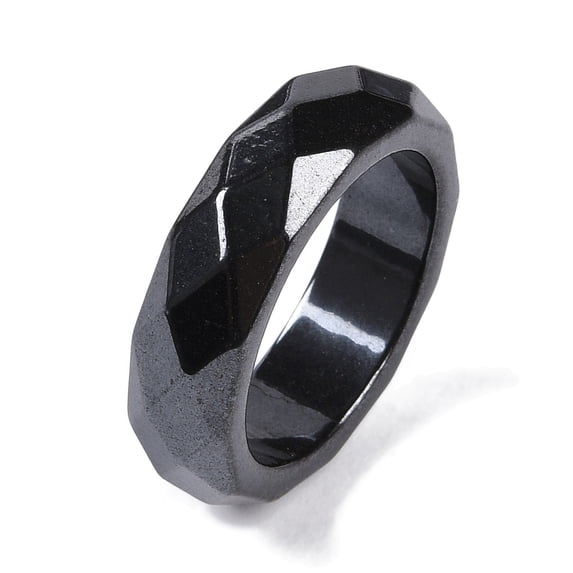 20 pc Magnetic Hematite Finger Ring for Men Women 6mm Inner Diameter ...