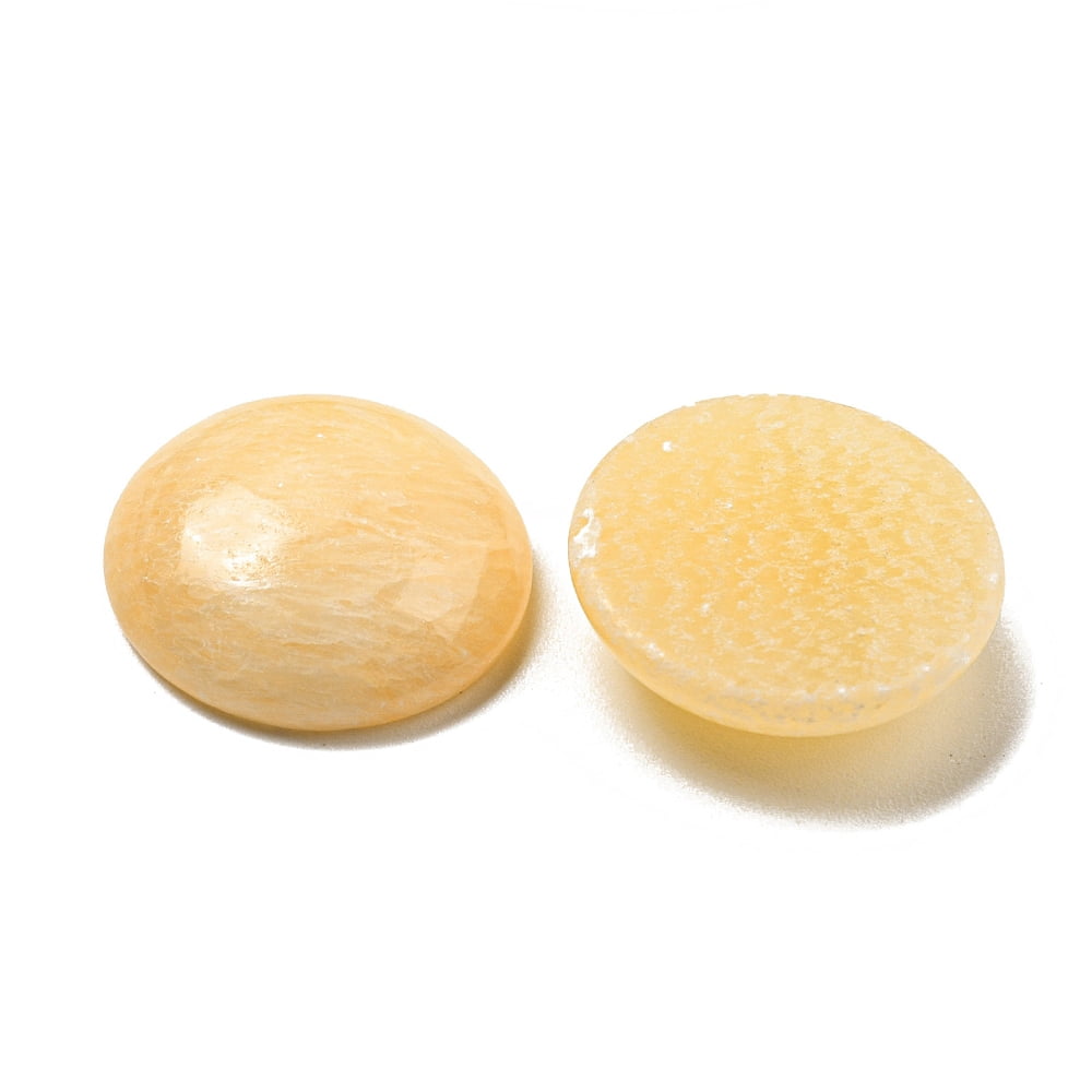 20 pc Natural Yellow Jade Cabochons Flat Round 20~21.5x6~8mm - Walmart.com