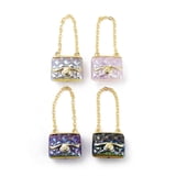 20 pc Opaque Acrylic Beads with Alloy Chain Bag Mixed Color 48mm ...
