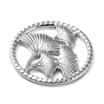 20 pc Resistant 304 Stainless Steel Cabochon Ring with Ginkgo Leaf ...