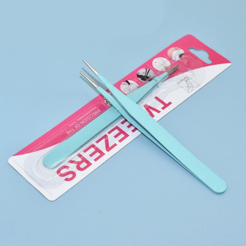 20 pc Stainless Steel Tweezers Bend Head Pale Turquoise New and Old ...