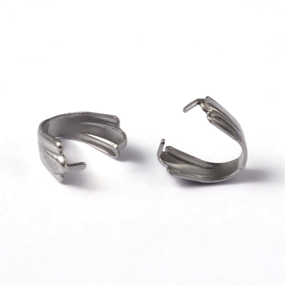 20 pc Tarnish Resistant 304 Stainless Steel Snap on Bails Stainless ...