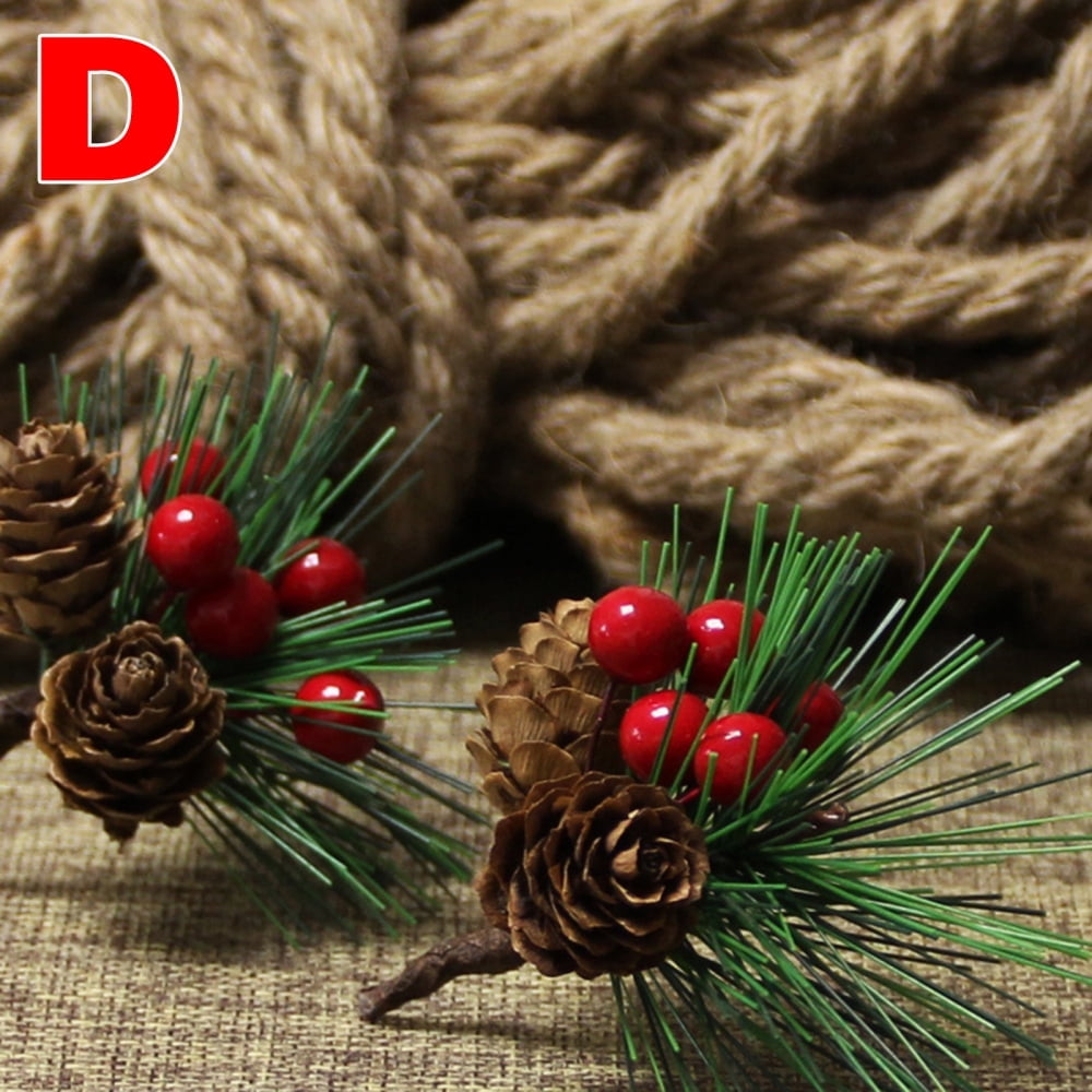 20 pcs 3inch Artificial Christmas Floral Picks, Red and White Fake ...