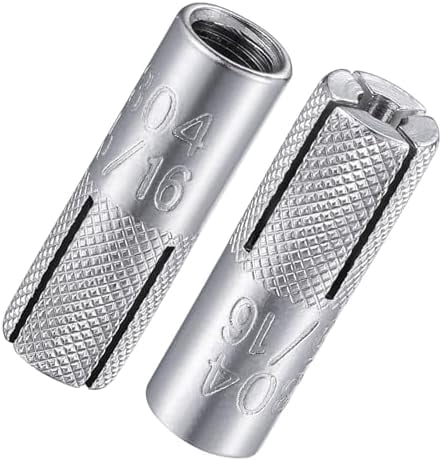 (20 pcs) 5/16"-18 Stainless Drop in Anchors Assortment, Knurled Drop-in ...