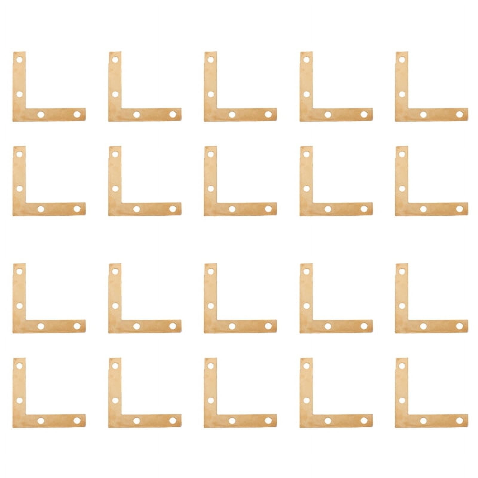 20 pcs 51mm Flat Corner Right 90º Angle Bracket Repair Plate Fixing ...