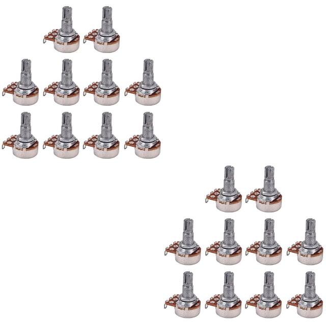 20 pcs B50k Full Size Bass Pots Potentiometer Long Knurled Split Shaft ...