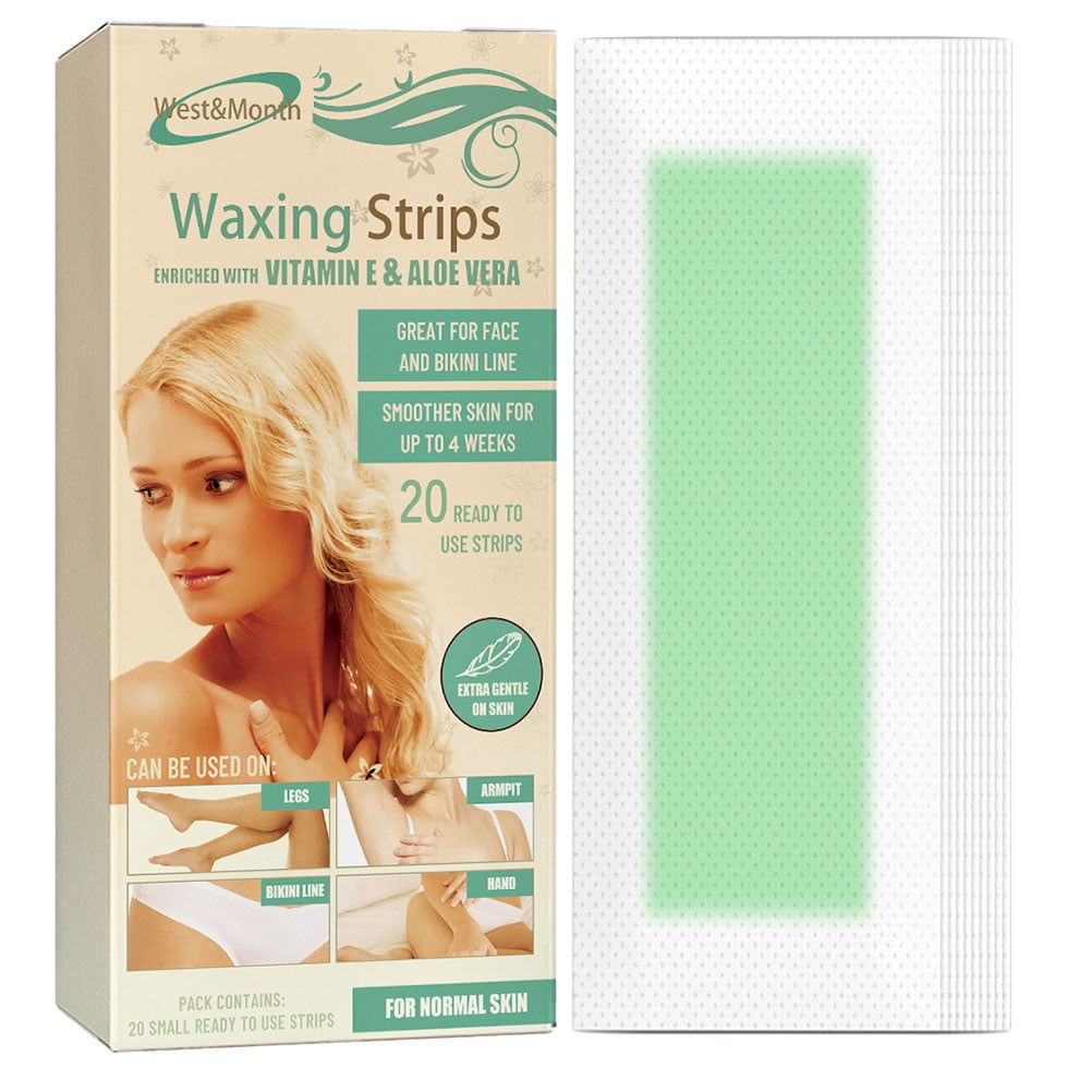 20 pcs Body Wax Strips Hair Removal Waxing Strips Facial Wax Strips ...