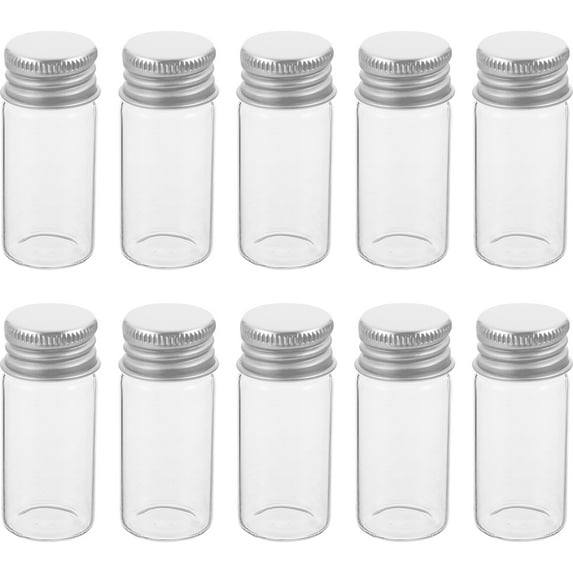 Howooi 20 pcs Clear Glass Bottles Reusable Glass Bottle Transparent ...
