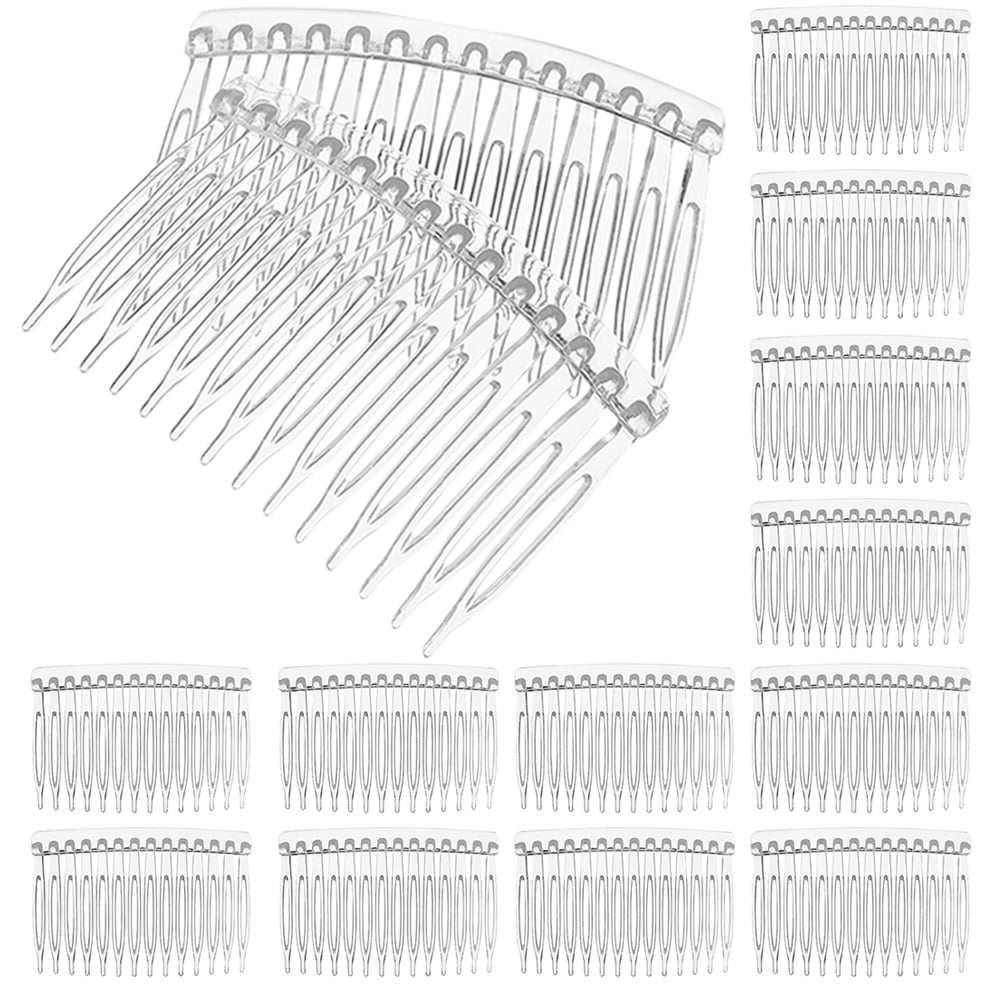 20 pcs Clear Plastic Hair Combs for Women Wedding and Bridal Use ...