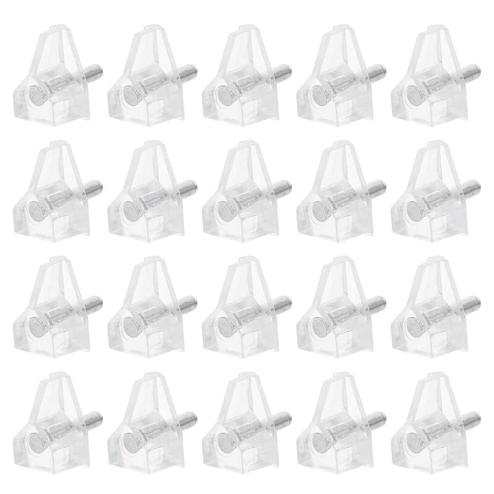 20 pcs Clear Shelf Pegs Kitchen Cabinet Shelf Pin Shelf Support Peg ...