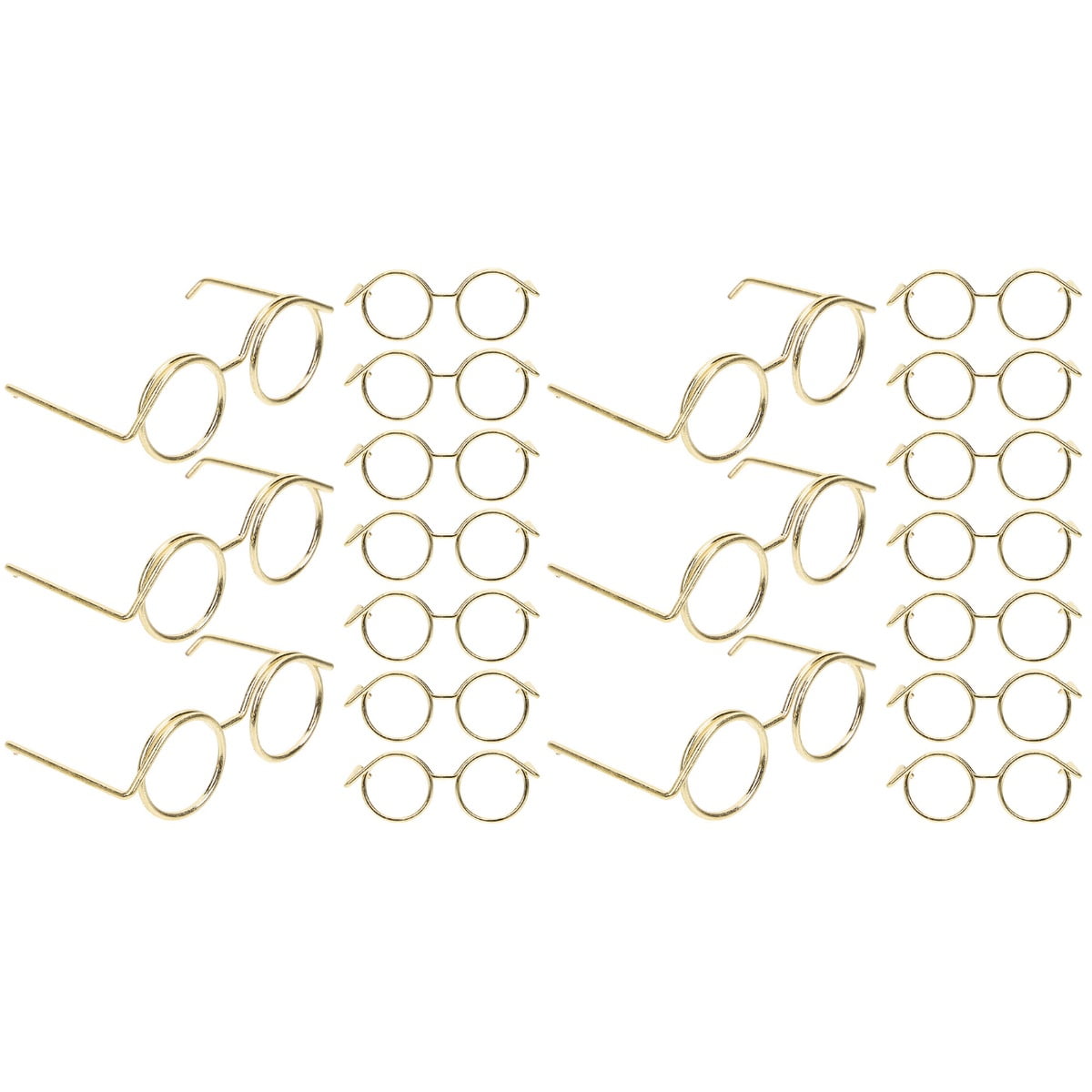 20 Pcs Doll Glasses Doll Eyeglasses Mini Glasses Dolls Dress Up Metal Doll Glasses Props