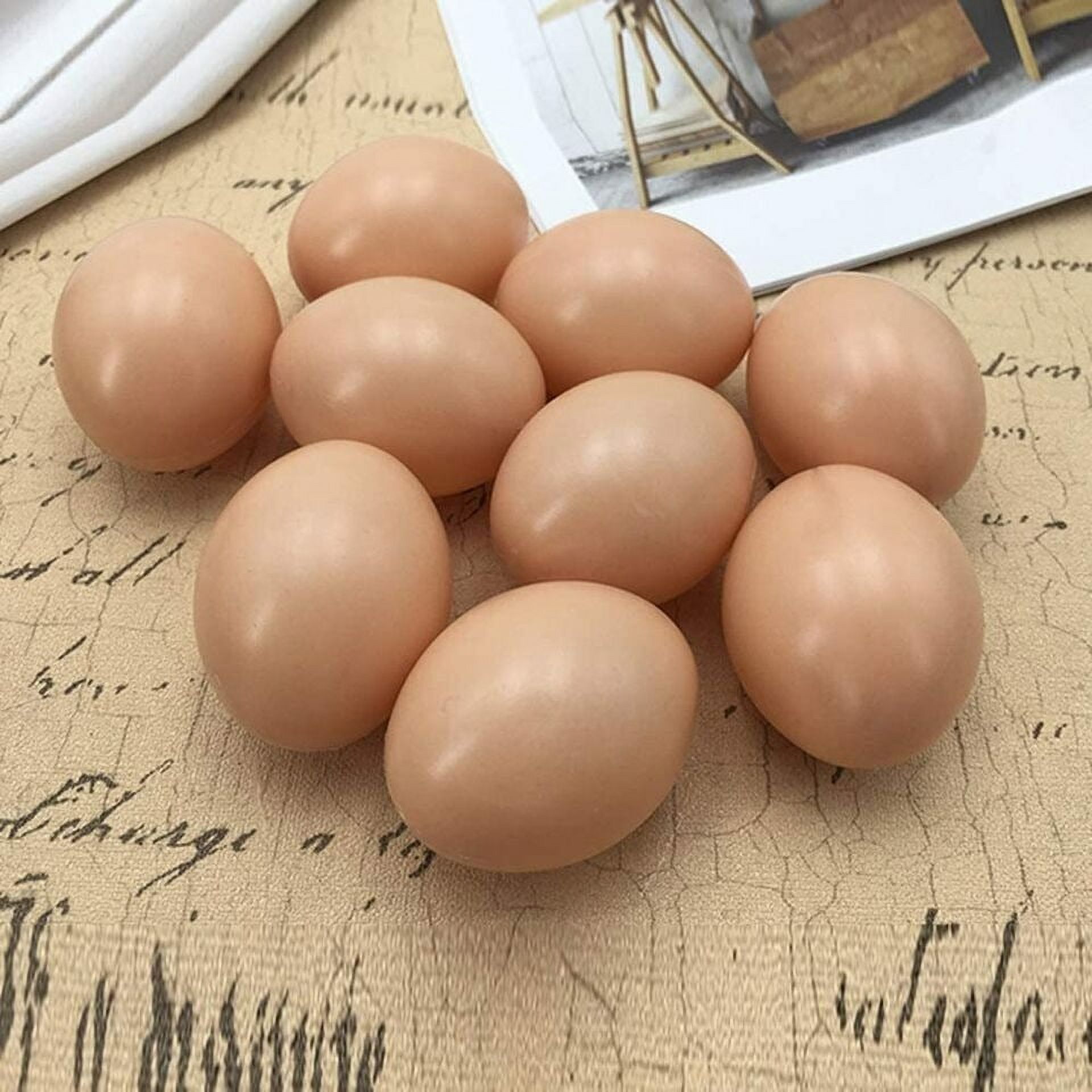 20 pcs Dummy Faux Fake Chicken Eggs Get hens to Lay Eggs Poultry ...