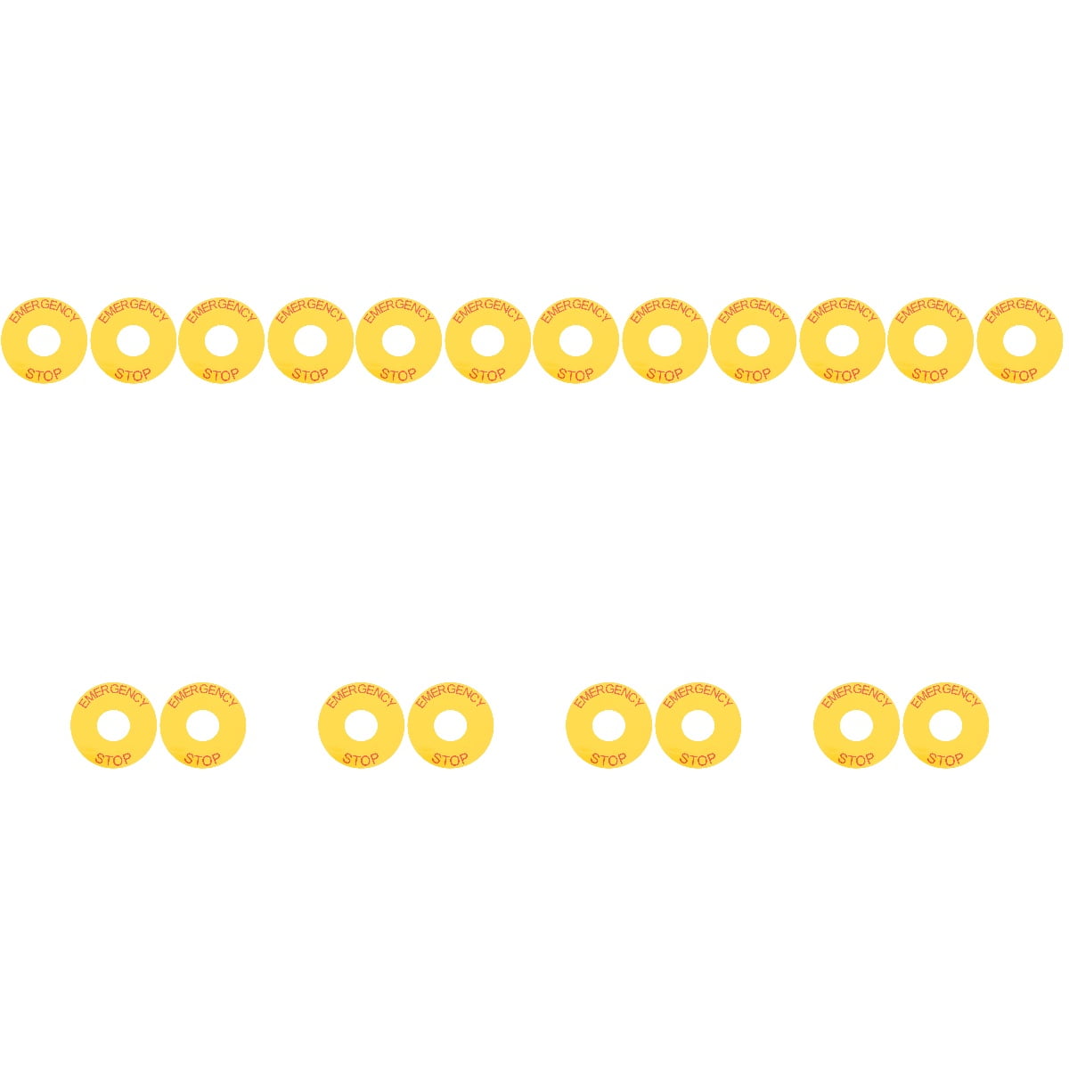 20 pcs Emergency Stop Label Decal Sticker for Industrial Machinery ...