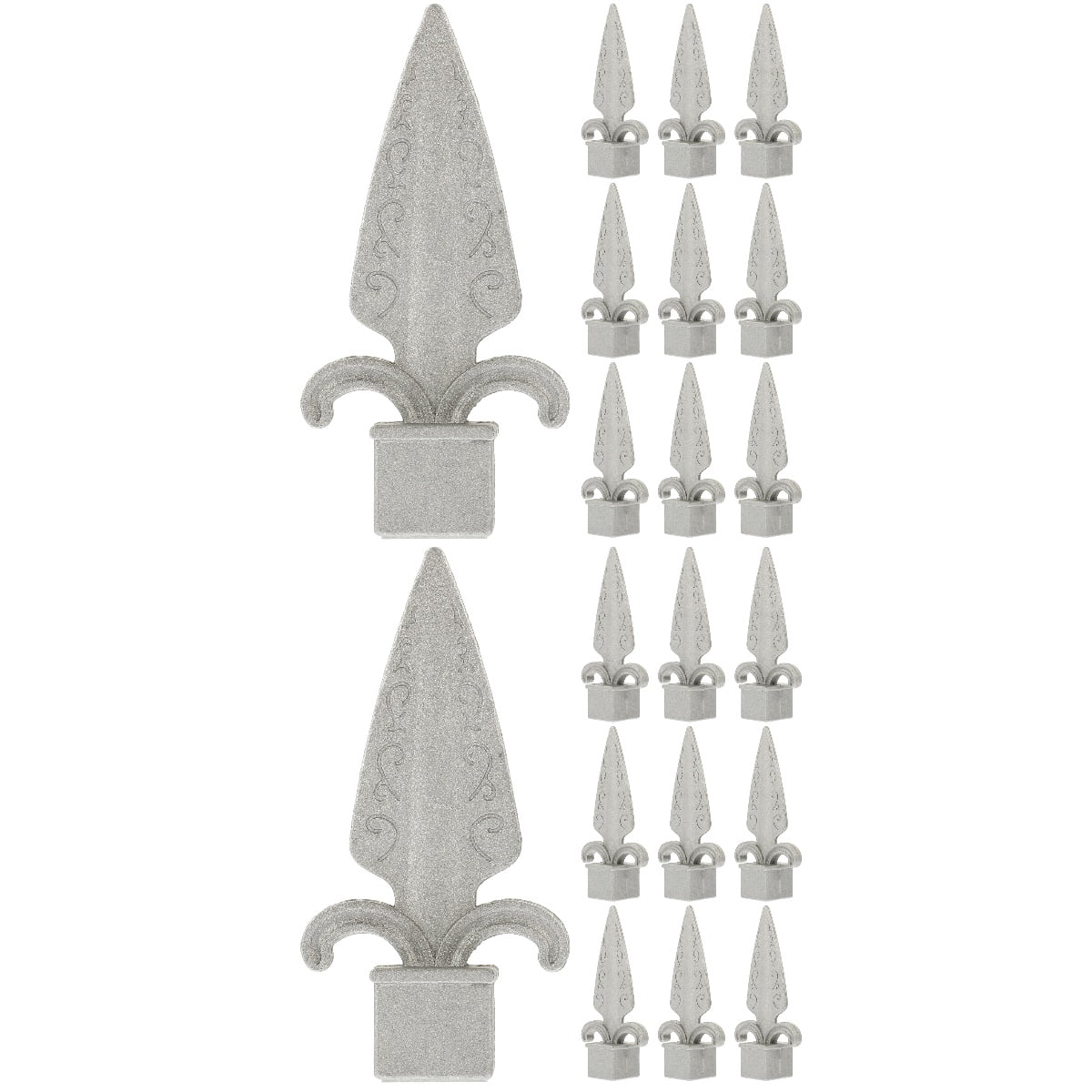 20 pcs Fence Aluminum Heads Fence Finials Fence Yard Garden Lawn ...