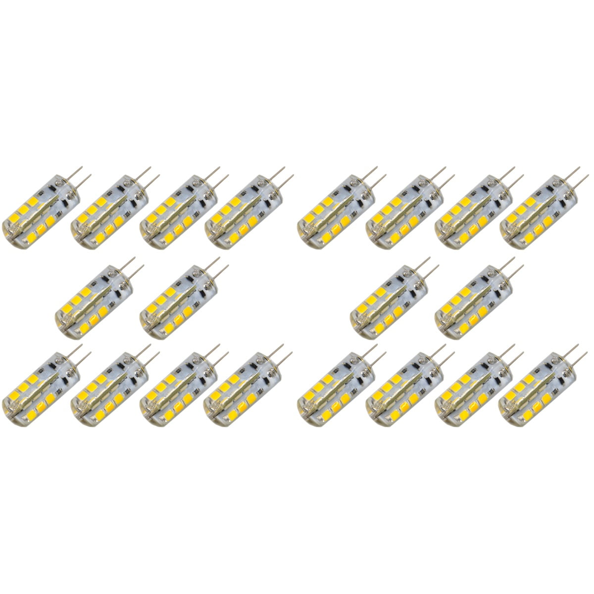 20 pcs G4 DC 12V 2.5W 180LM 3000-3500K SMD 2835 24-LED Bulbs Lamps ...
